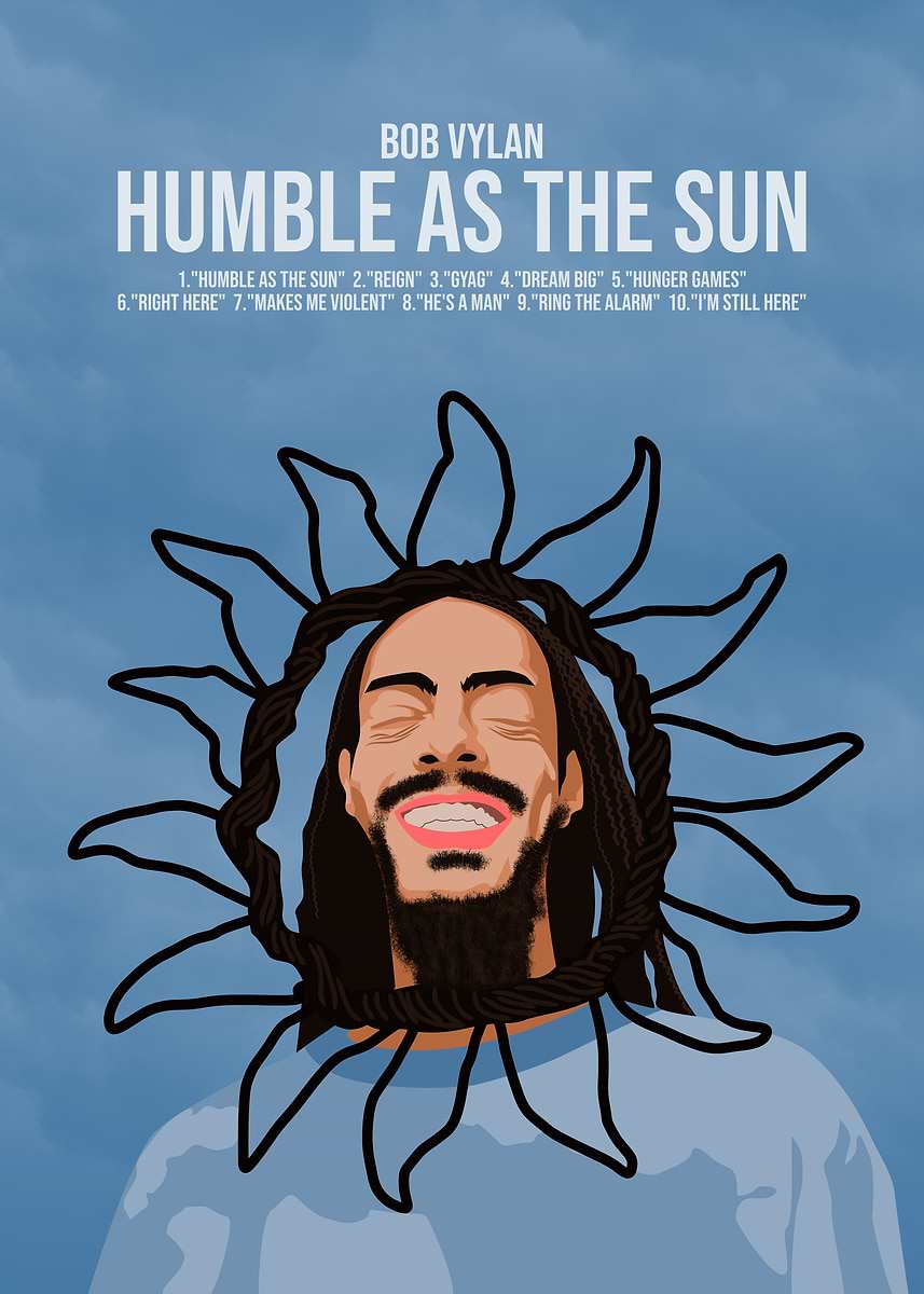 'Bob Vylan Humble as the Sun' Poster, picture, metal print, paint by ...