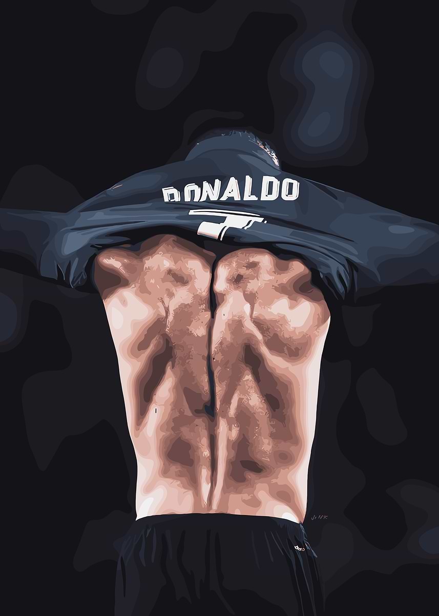 'Cristiano Ronaldo's Back' Poster, picture, metal print, paint by ...