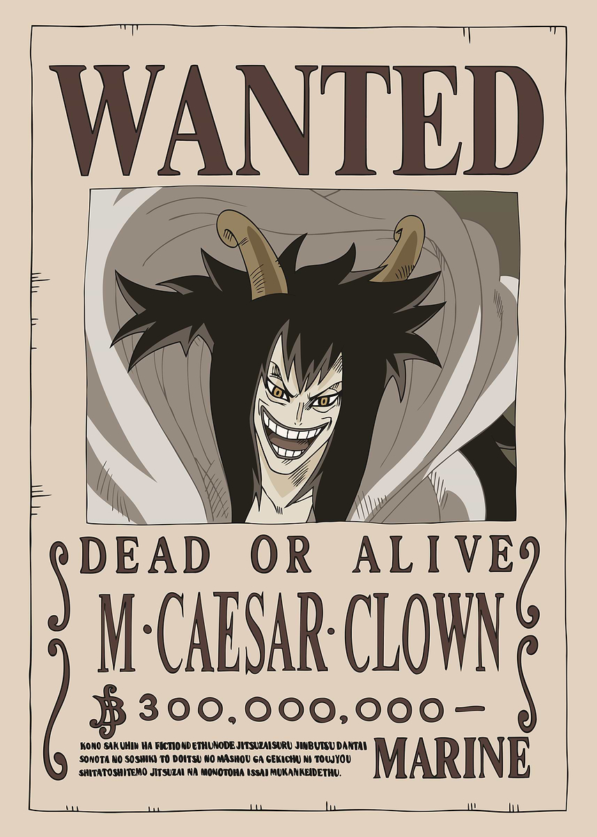 'M. Caesar Clown Wanted' Poster, picture, metal print, paint by One ...