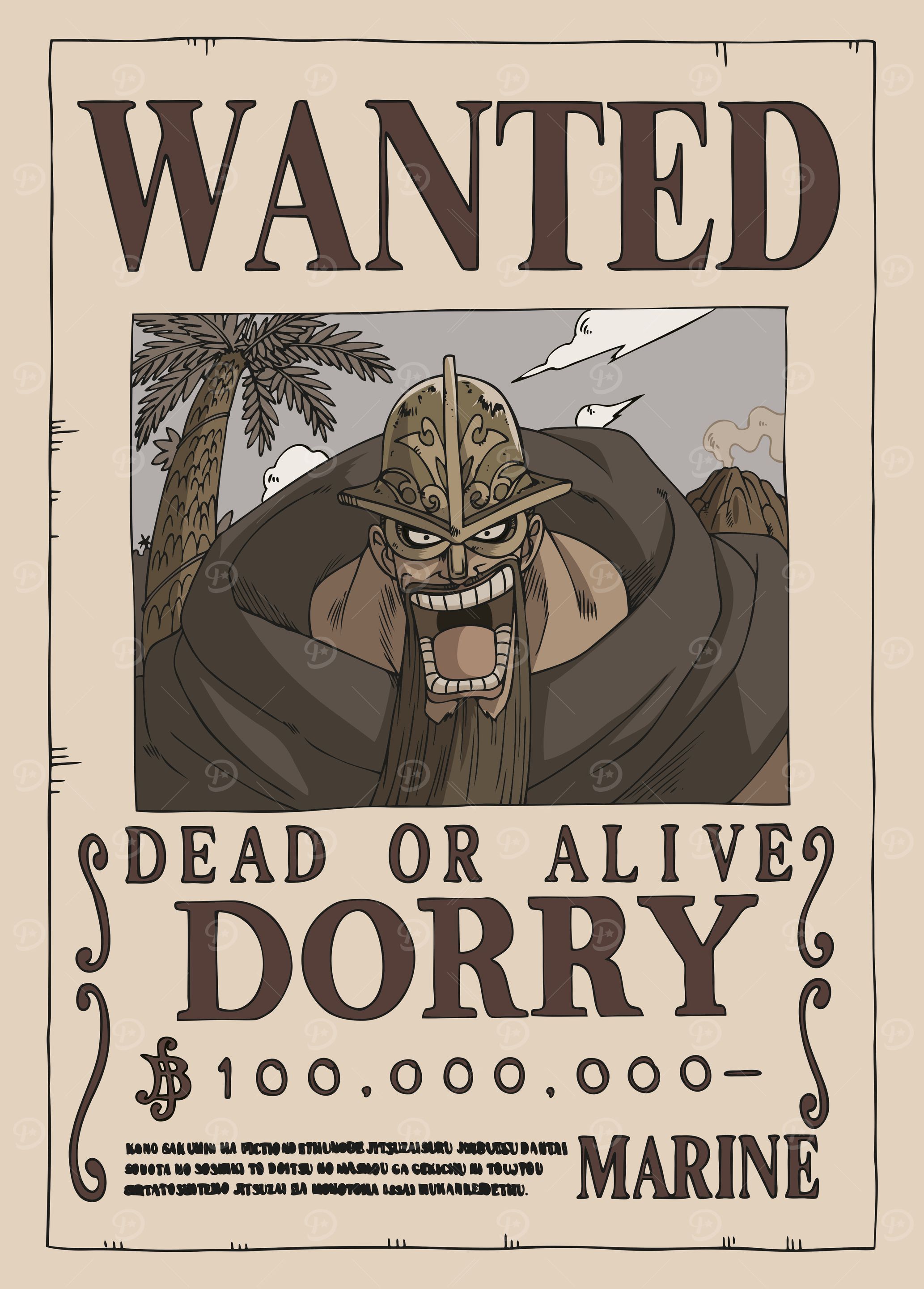 'Dorry Wanted' Poster, picture, metal print, paint by One Piece US ...