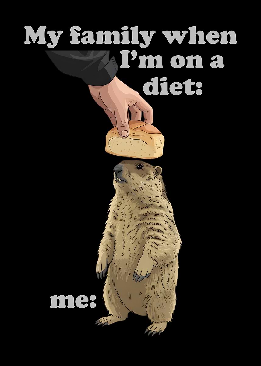 'Funny Marmot Meme' Poster, picture, metal print, paint by Aaron ...