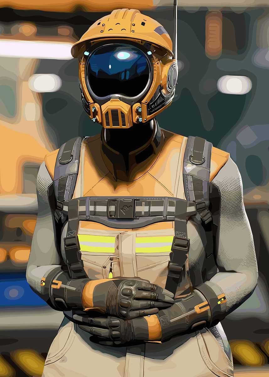 'Satisfactory Game Character Portrait' Poster, picture, metal print ...