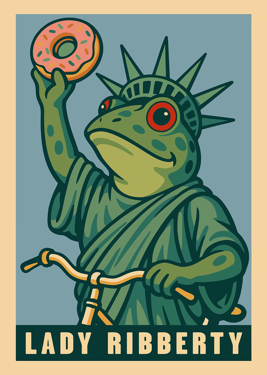 'Portland Frog Lady Ribberty says FROGS TOGETHER STRONG!' Poster ...