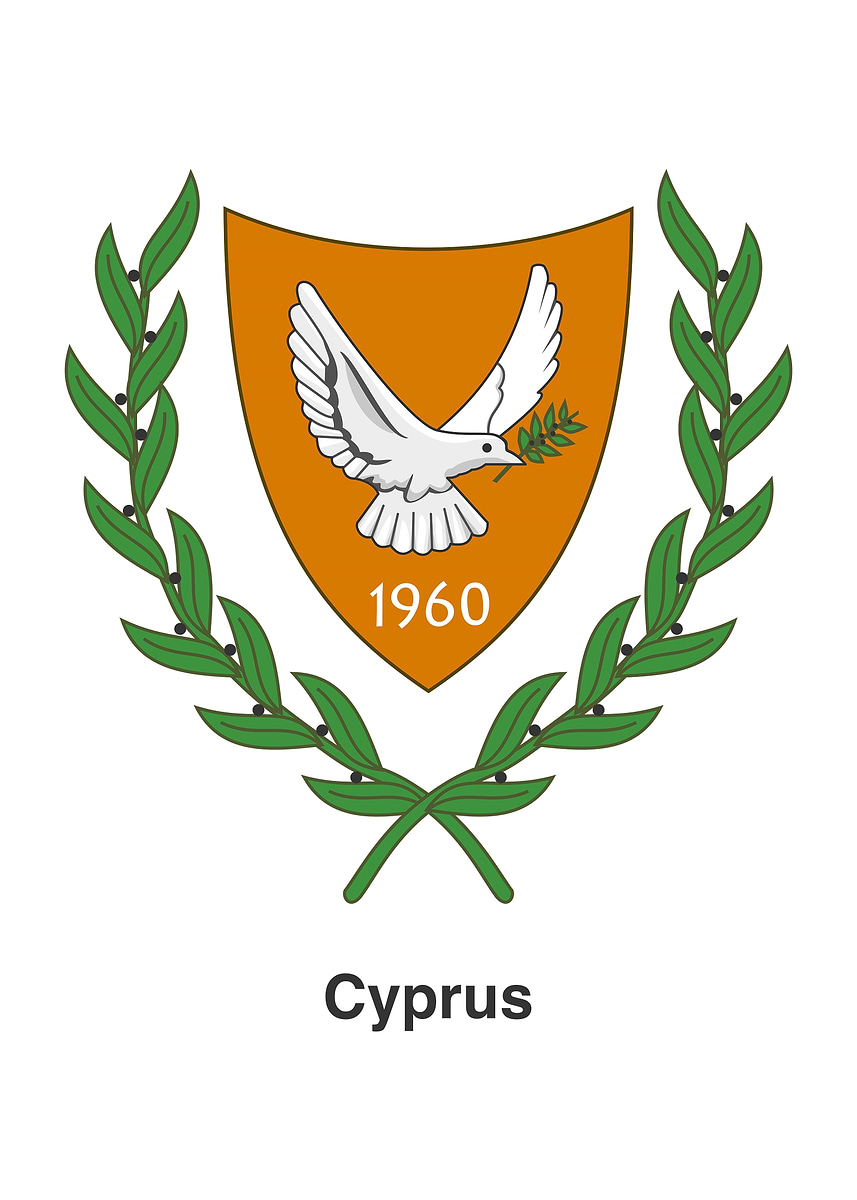 'Coat of Arms of Cyprus' Poster, picture, metal print, paint by ...