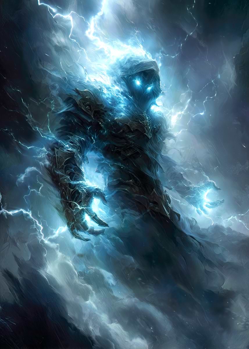 'Elemental Storm Creature' Poster, picture, metal print, paint by Mad ...