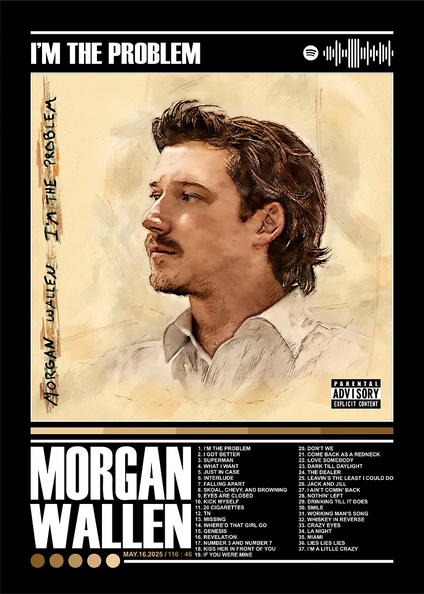 'Morgan Wallen Album Cover Art' Poster, picture, metal print, paint by ...
