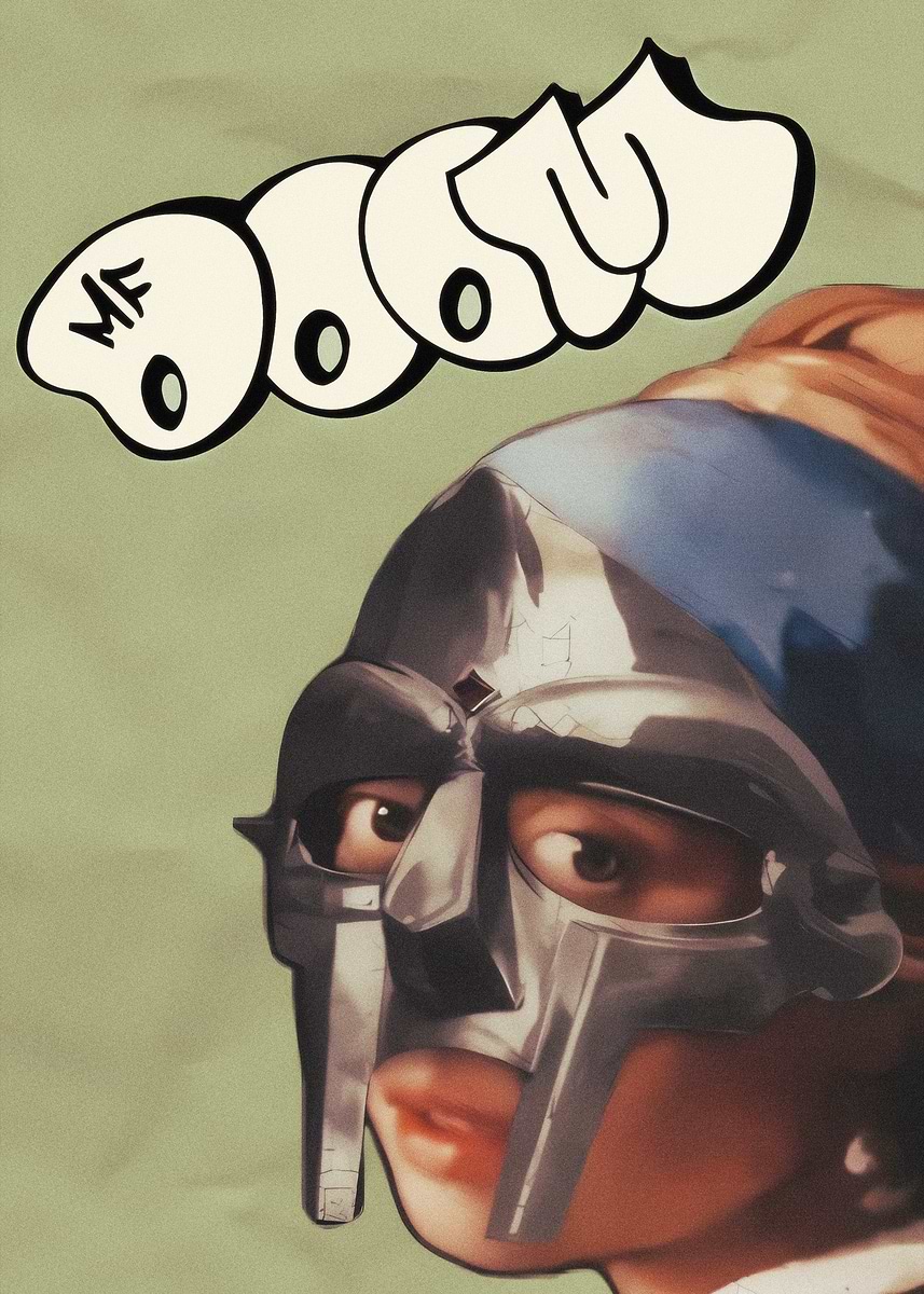 'MF DOOM Portrait' Poster, picture, metal print, paint by Blez Time ...