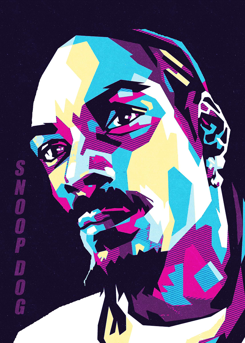 'Snoop Dogg Colorful Portrait' Poster, picture, metal print, paint by ...
