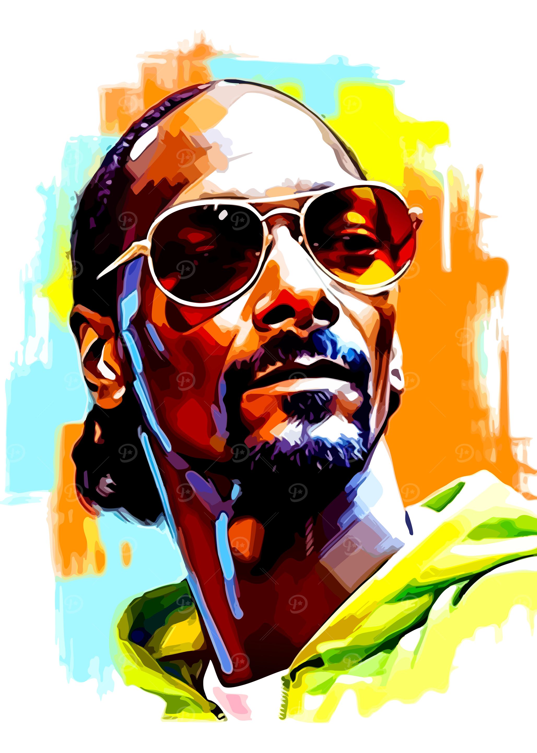 'Snoop Dogg Colorful Portrait' Poster, picture, metal print, paint by ...