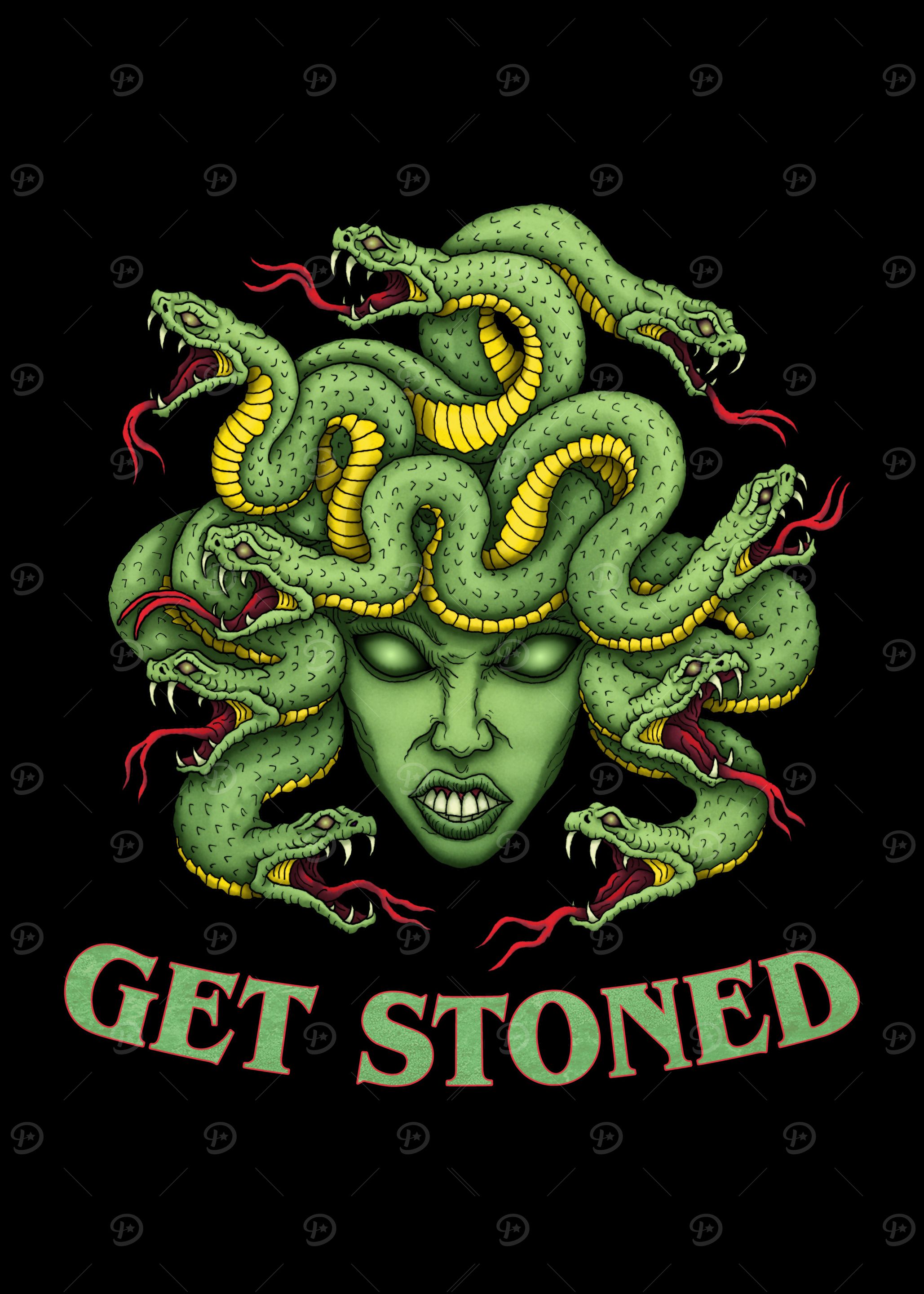 'Medusa - Get Stoned' Poster, picture, metal print, paint by Azhmodai ...