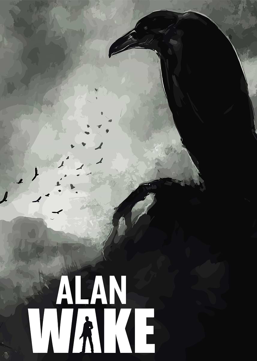 'Alan Wake Raven Poster' Poster, picture, metal print, paint by sodagar ...