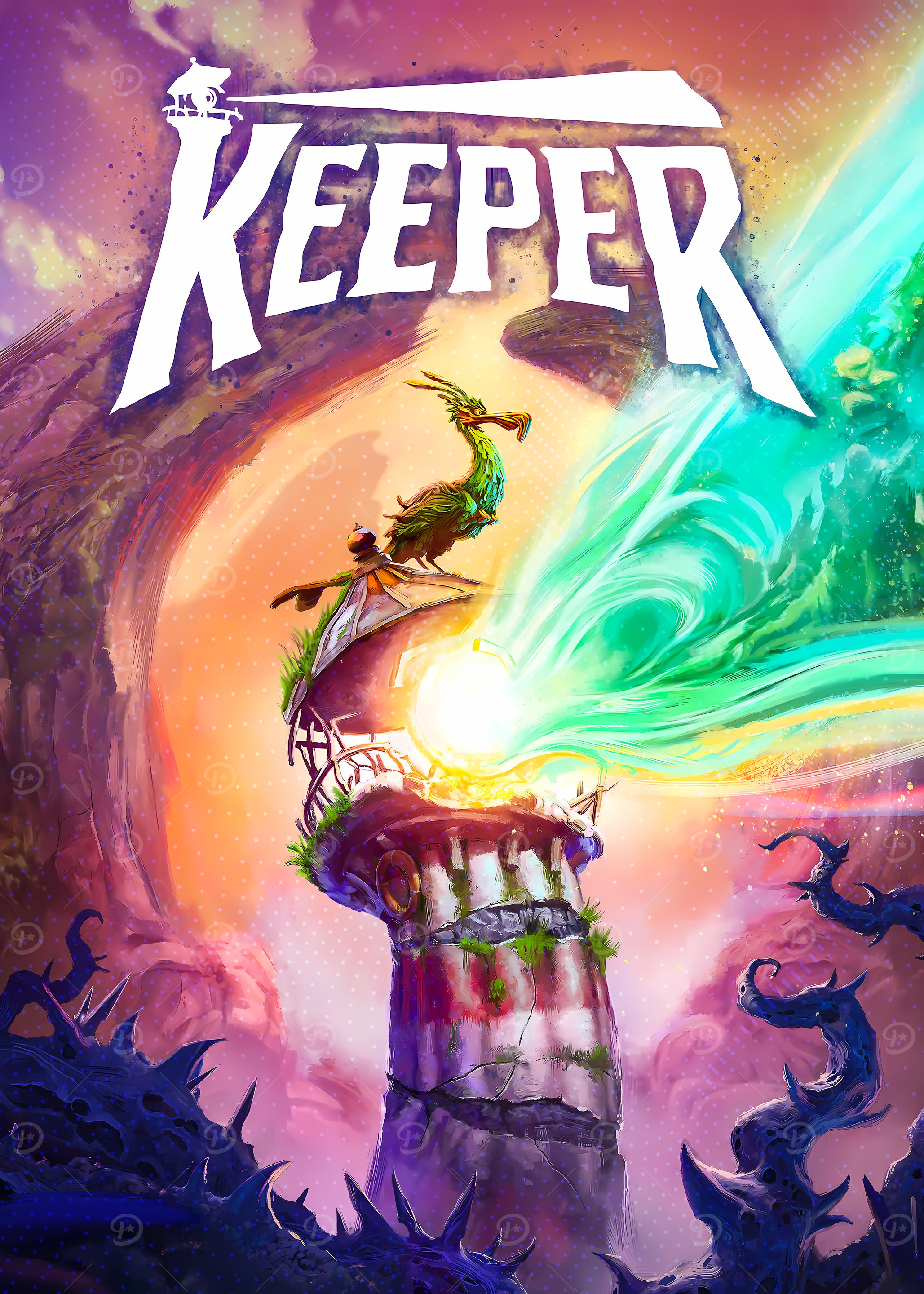 'Keeper: Fantasy Lighthouse with Dragon Guardian' Poster, picture ...