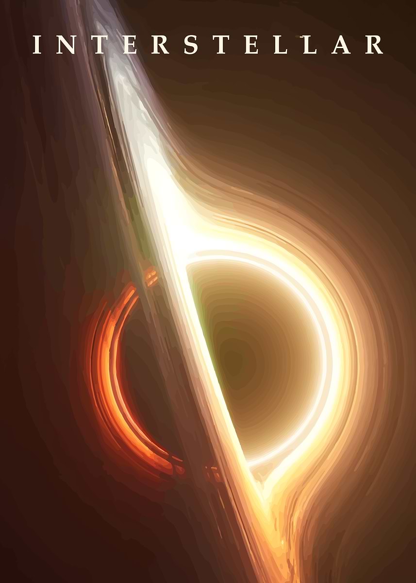 'Interstellar Movie Poster Black Hole' Poster, picture, metal print ...