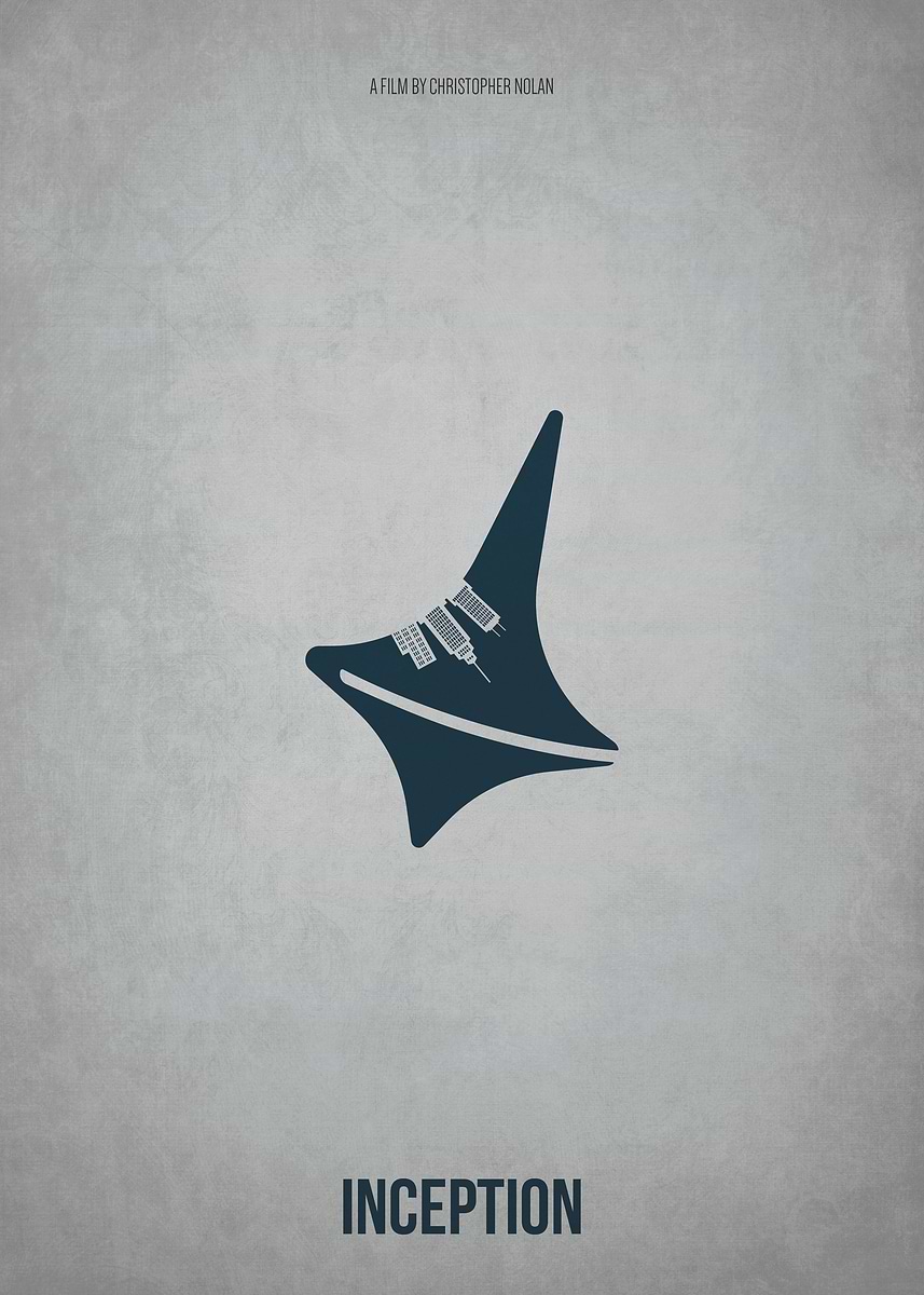'Inception Minimalist Movie Poster' Poster, picture, metal print, paint ...