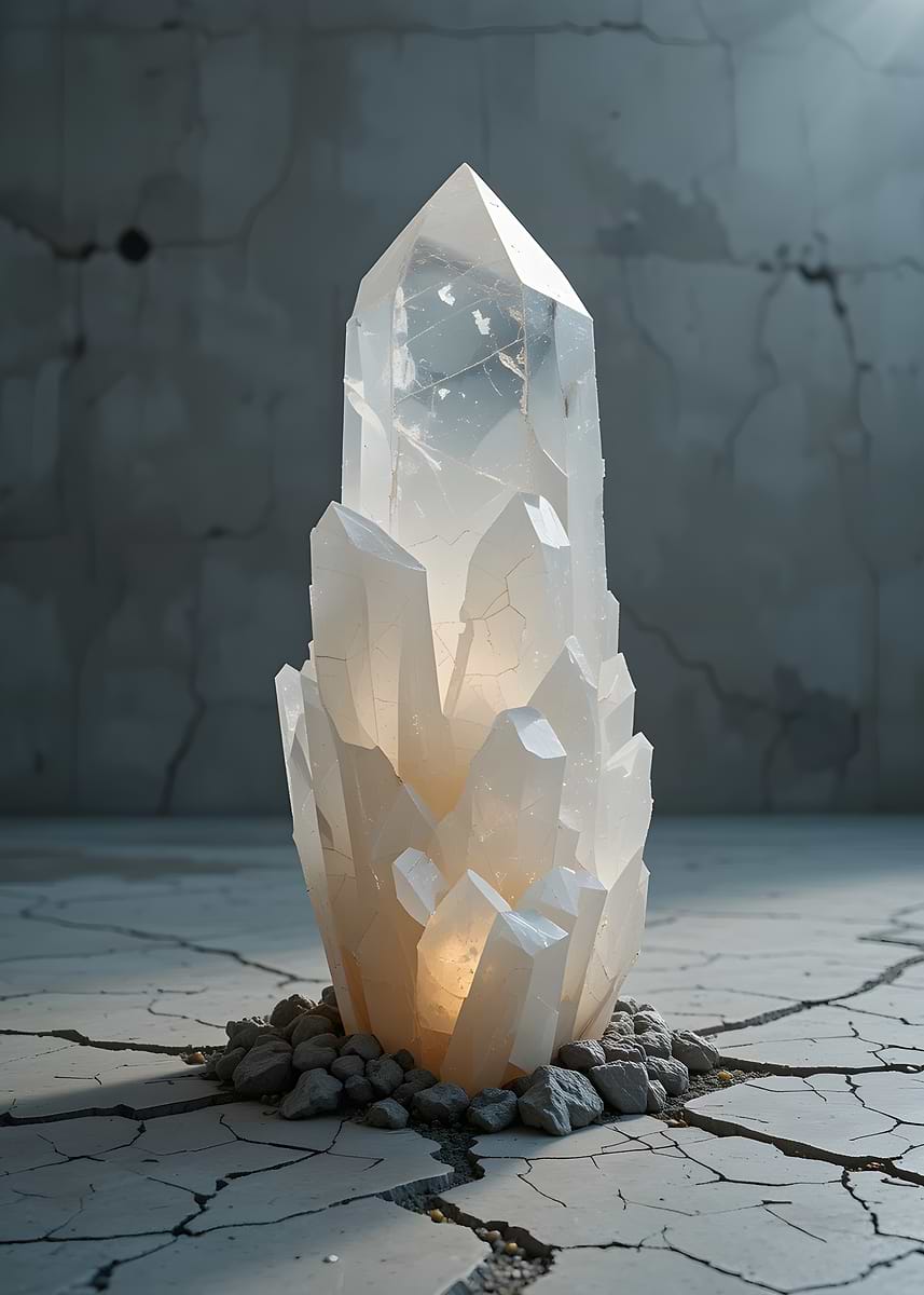 'Large Quartz Crystal Formation on Cracked Surface' Poster, picture ...