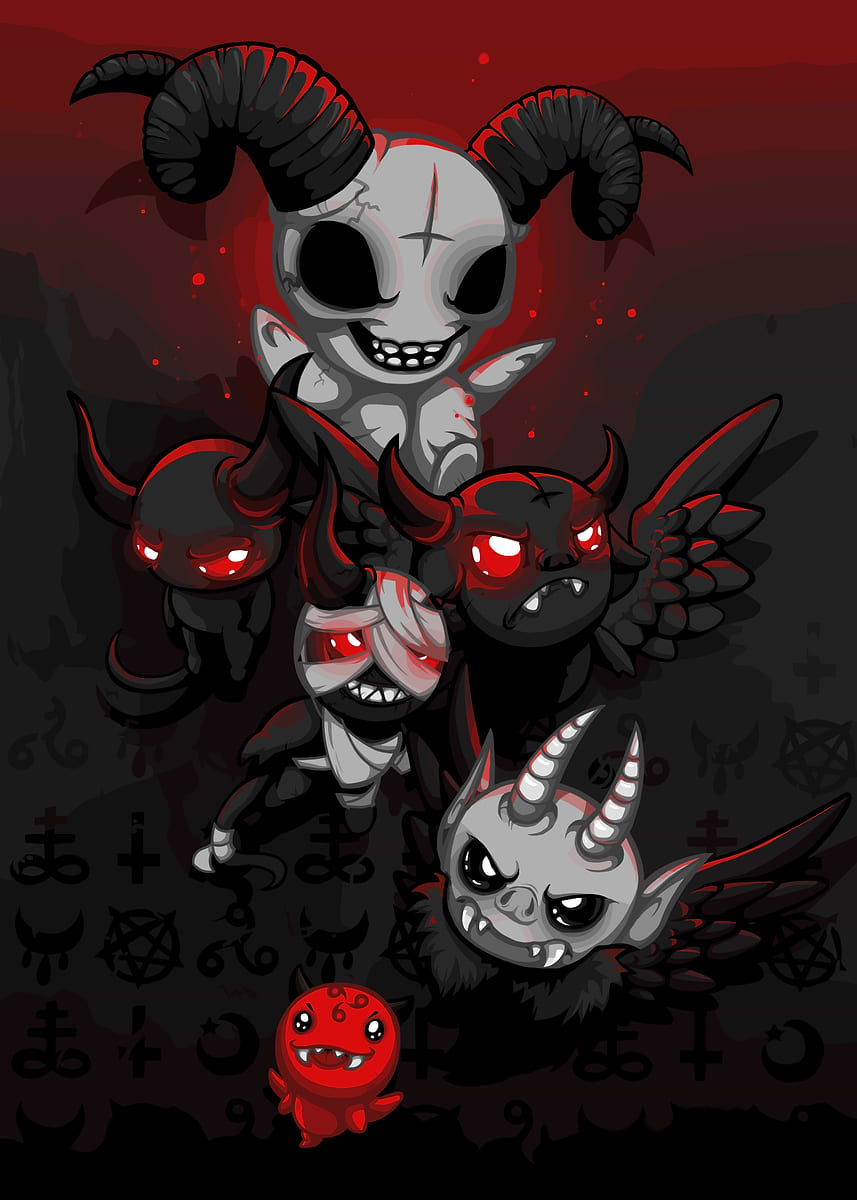 'The Binding of Isaac Characters' Poster, picture, metal print, paint ...