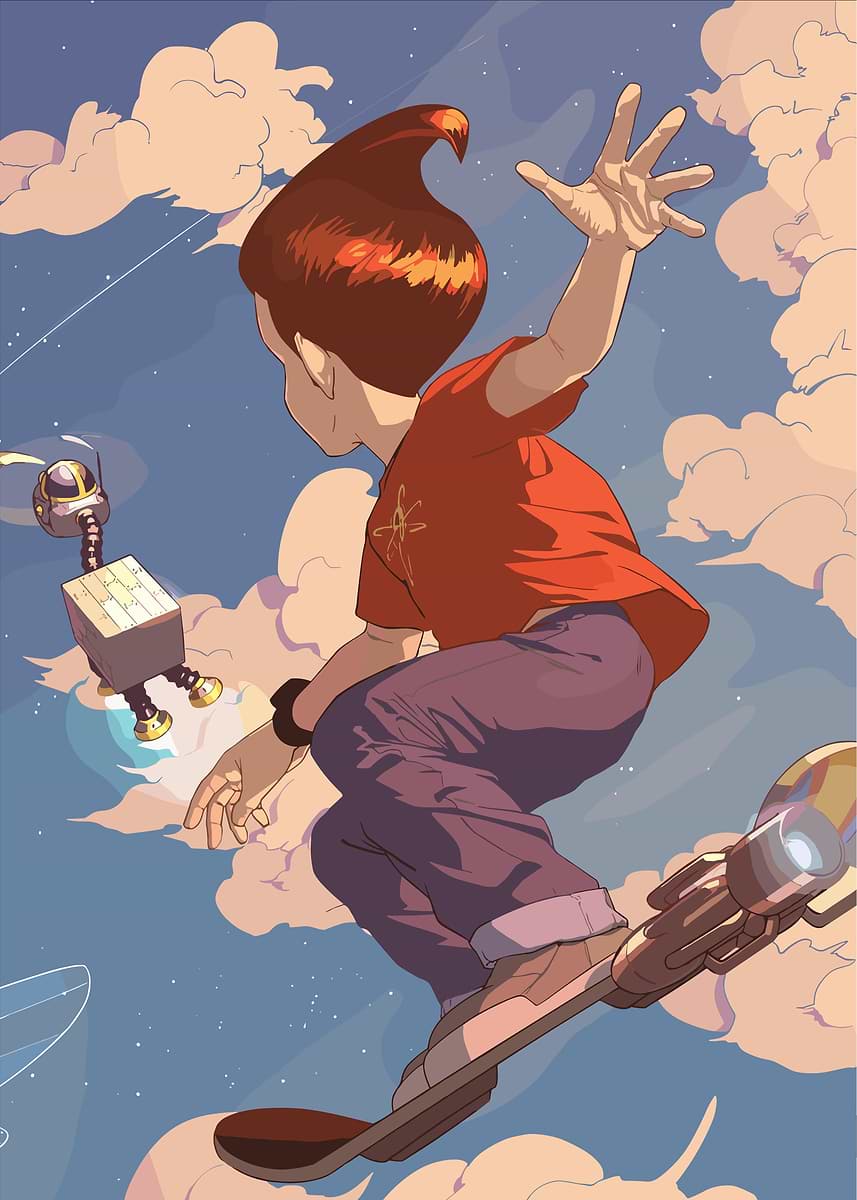 'Jimmy Neutron Sky Adventure' Poster, picture, metal print, paint by ...