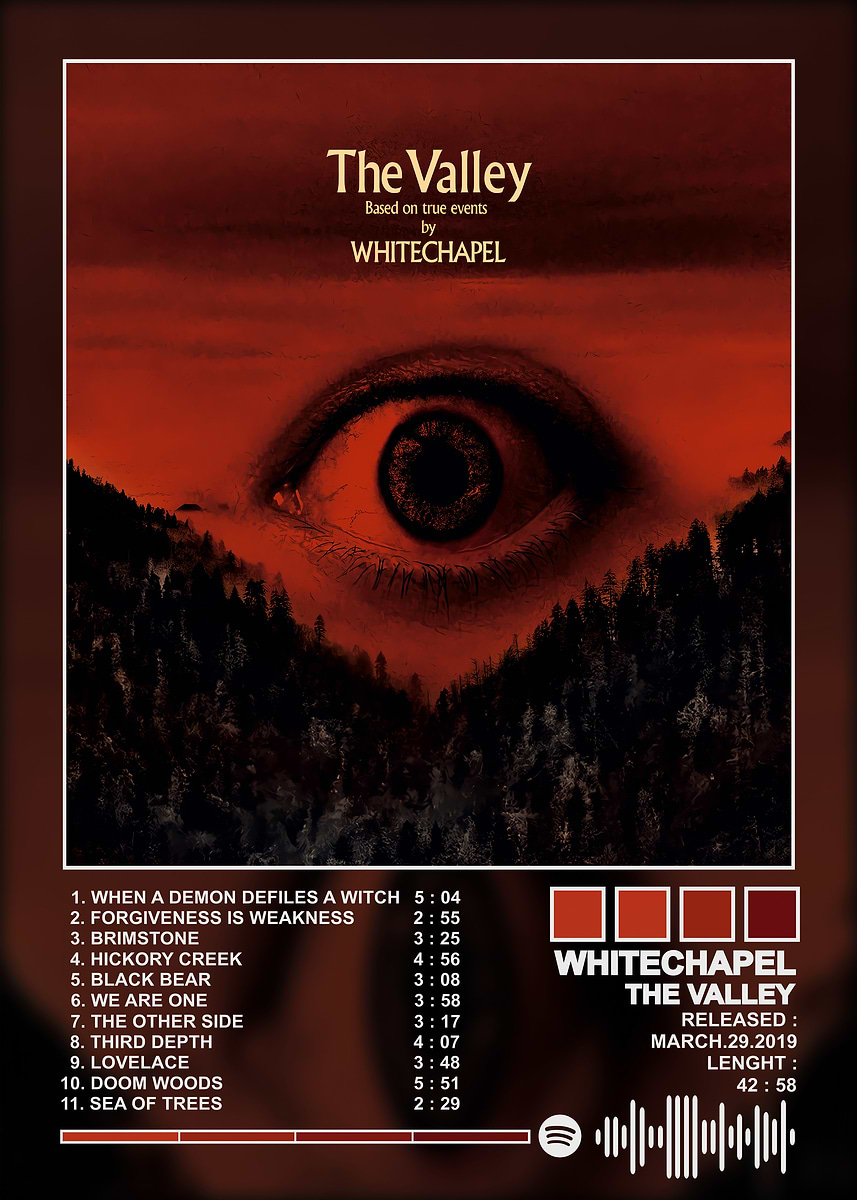 'Whitechapel - The Valley Album Cover' Poster, picture, metal print ...