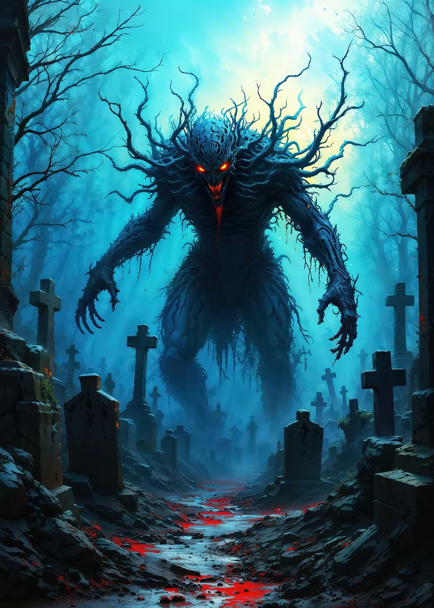 'Cemetery Monster' Poster, picture, metal print, paint by moonmymuse7 ...