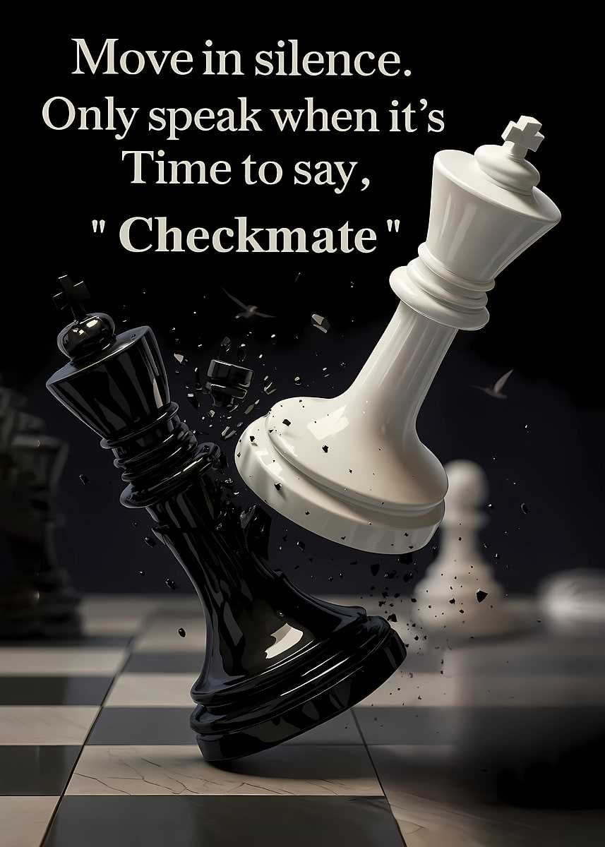 'Checkmate Chess Piece Victory' Poster, picture, metal print, paint by ...