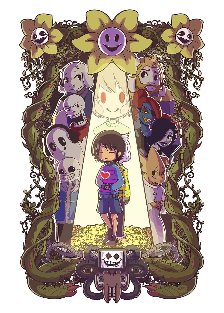 'Undertale characters pixel art illustration' Poster, picture, metal ...
