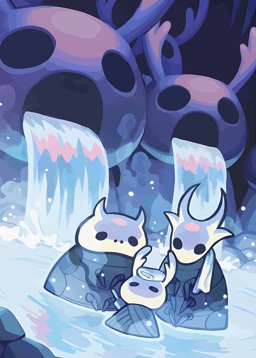 'Hollow Knight characters in Blue Lake' Poster, picture, metal print ...