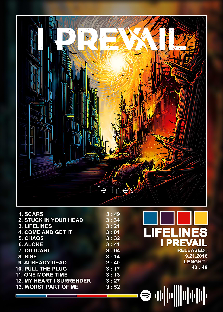 'I Prevail - Lifelines Album Cover' Poster, picture, metal print, paint ...