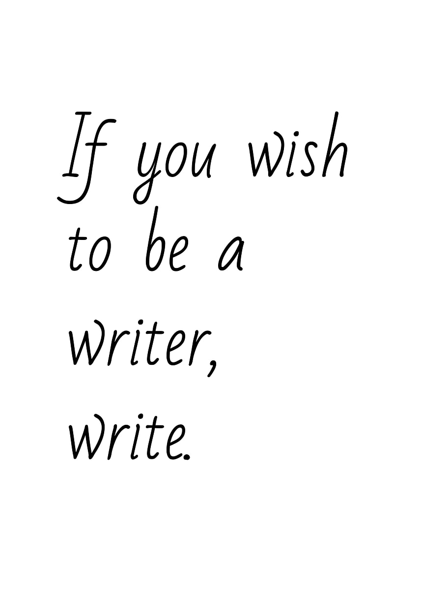 'Inspirational Writing Quote' Poster, picture, metal print, paint by ...