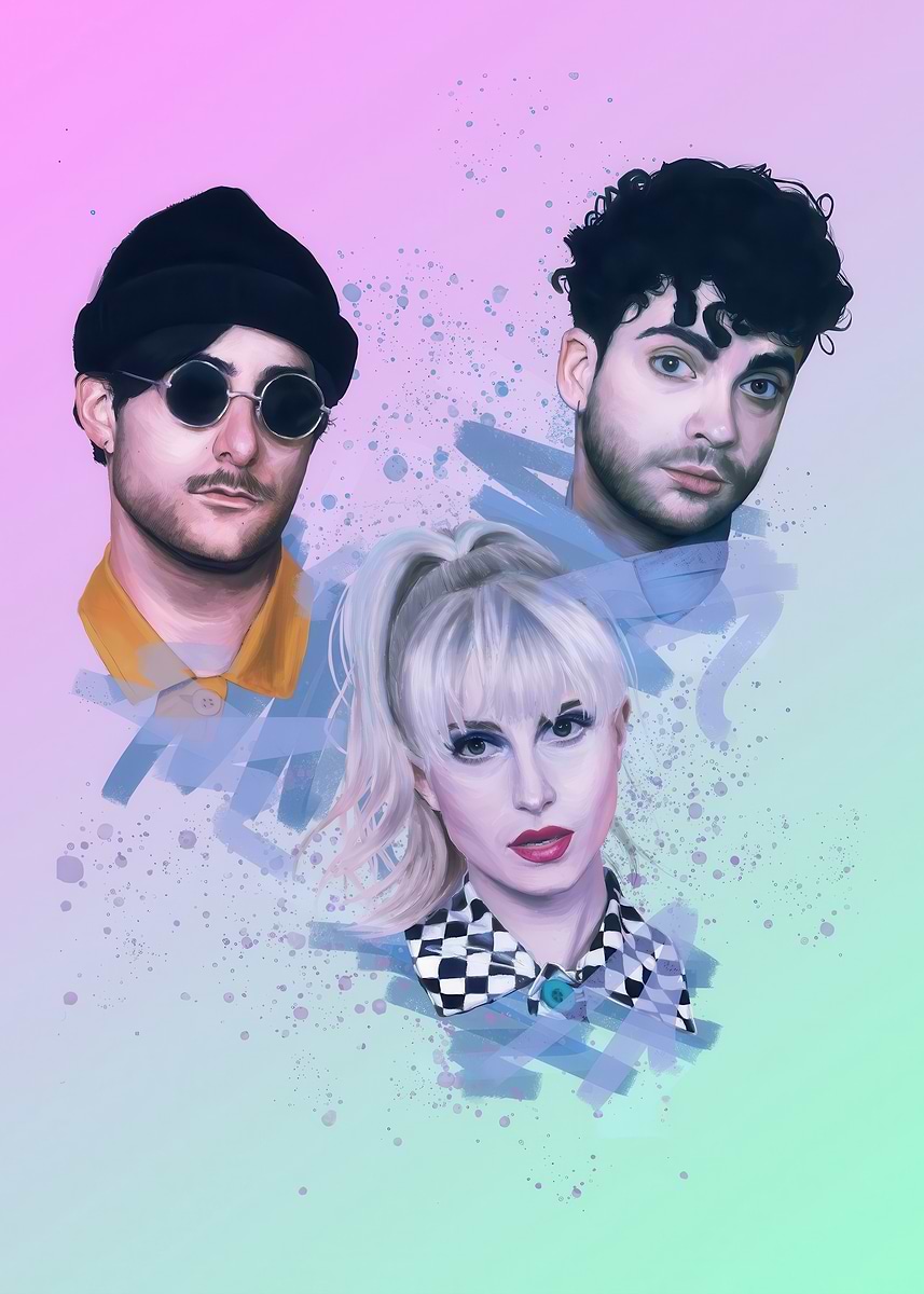 'Paramore Band Portrait Digital Art' Poster, picture, metal print ...
