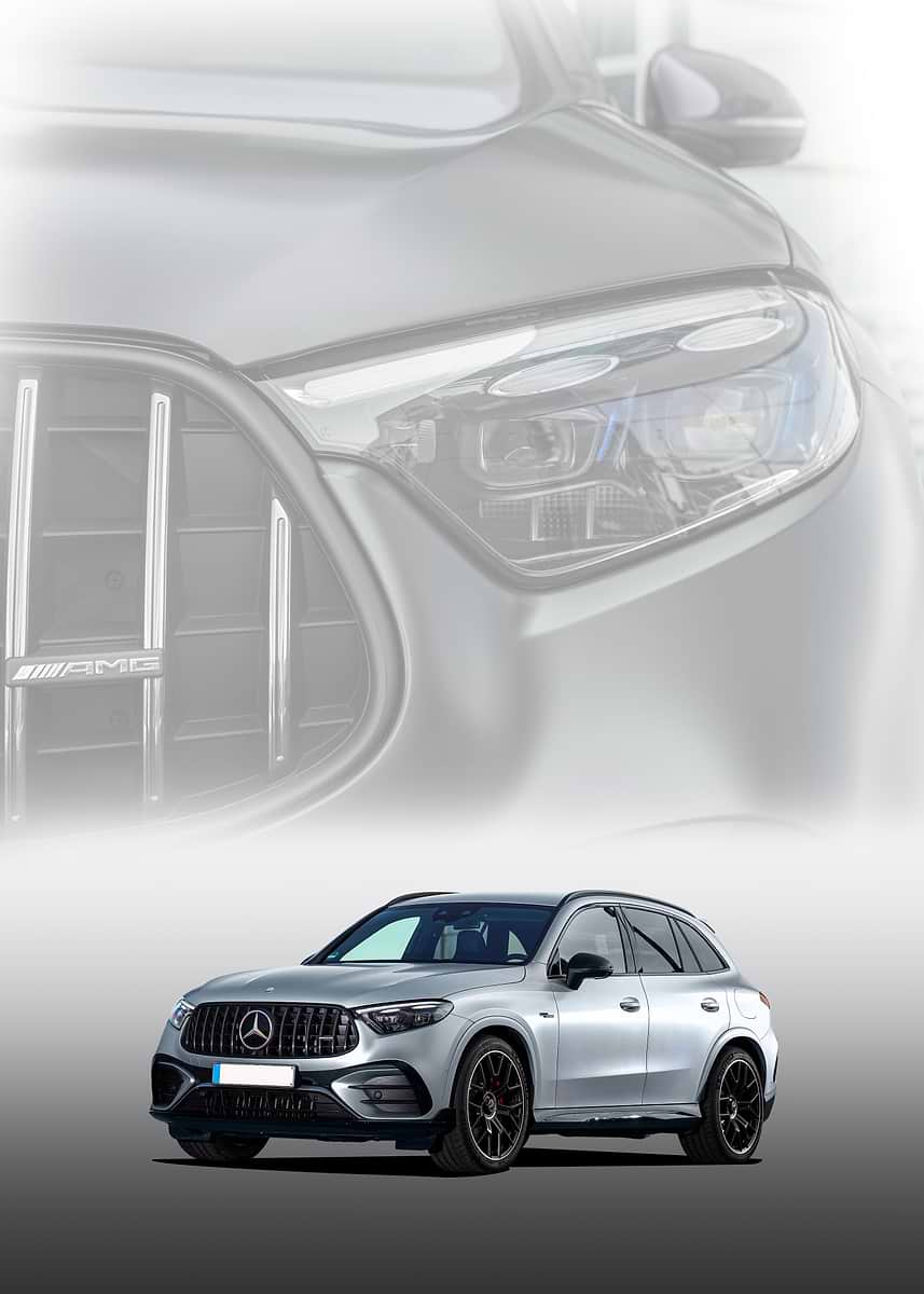 'Silver Mercedes-AMG GLC SUV' Poster, picture, metal print, paint by ...