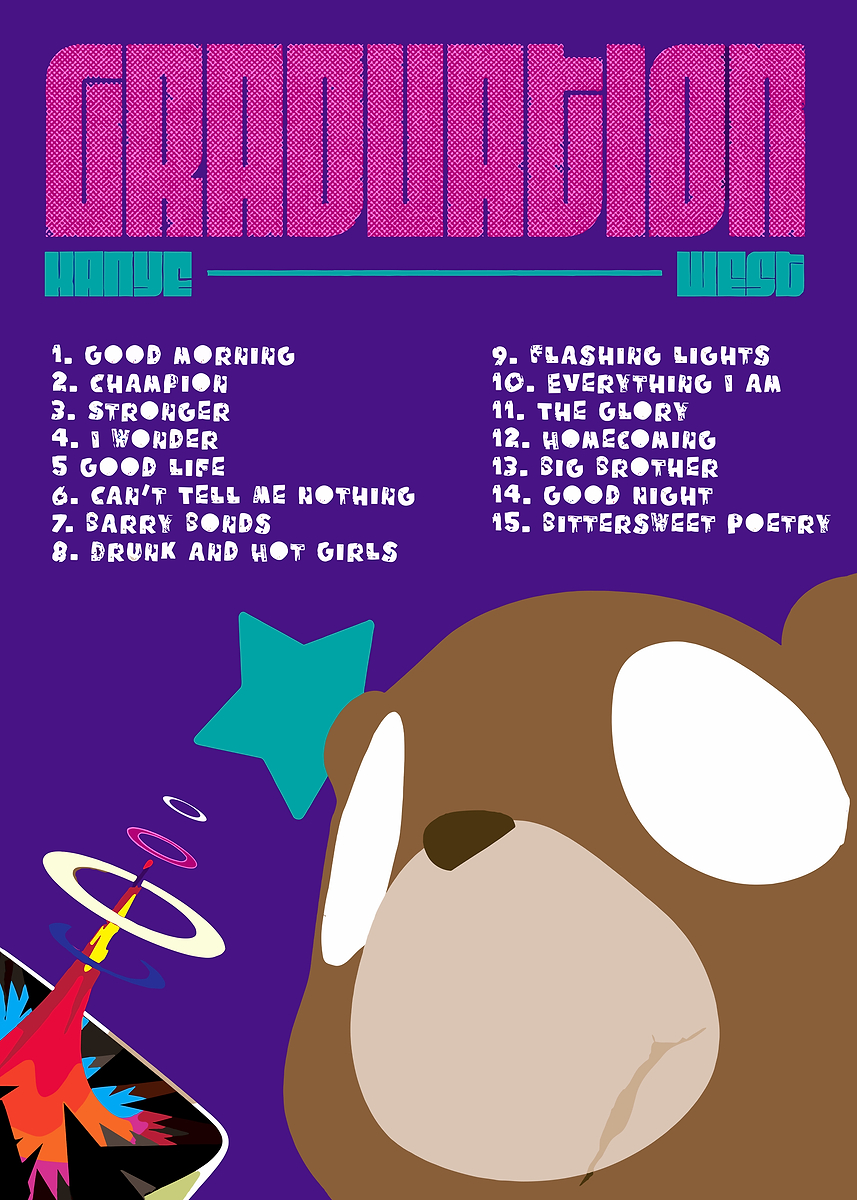 'Kanye West Graduation Album Cover Art' Poster, picture, metal print ...