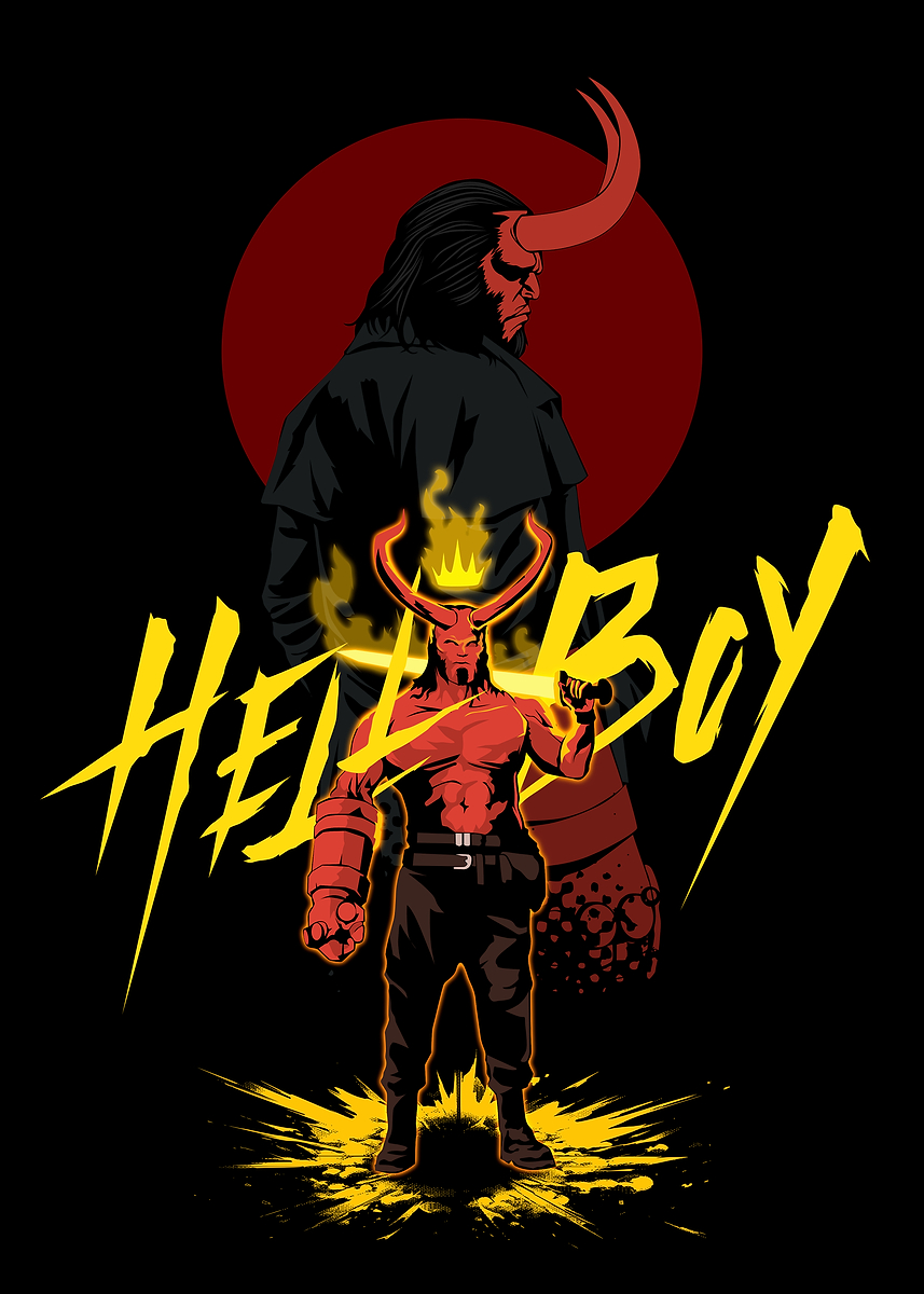 'Hellboy Illustration' Poster, picture, metal print, paint by geeks ...