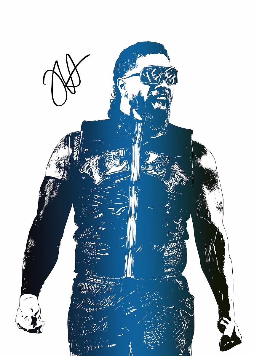 'Jey Uso' Poster, picture, metal print, paint by ART One | Displate