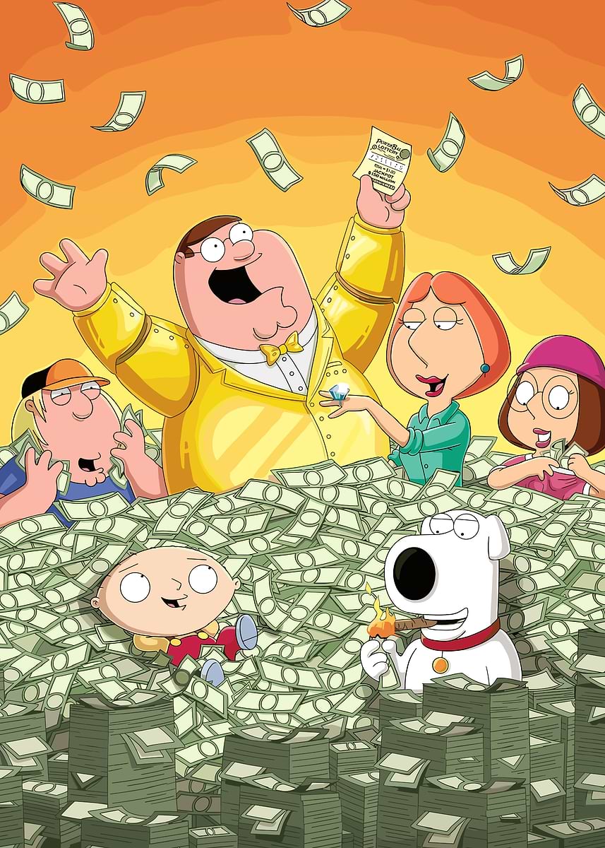 'Family Guy Rich' Poster, picture, metal print, paint by the big | Displate