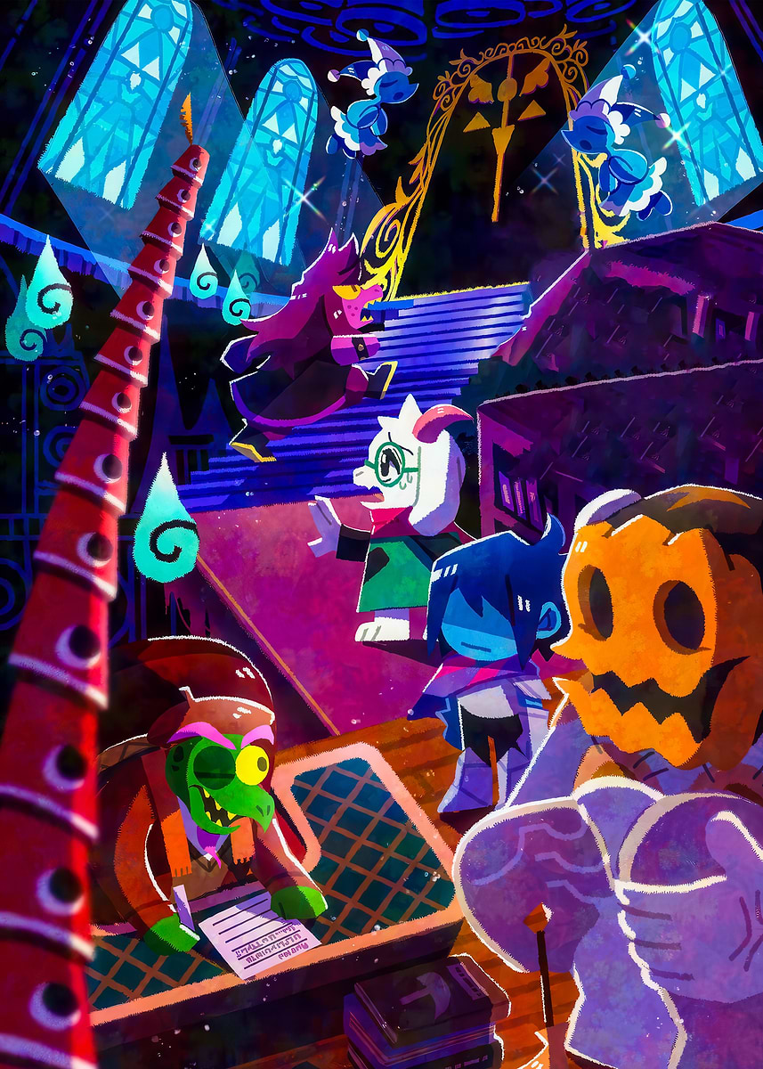 'Deltarune characters in a colorful scene' Poster, picture, metal print ...