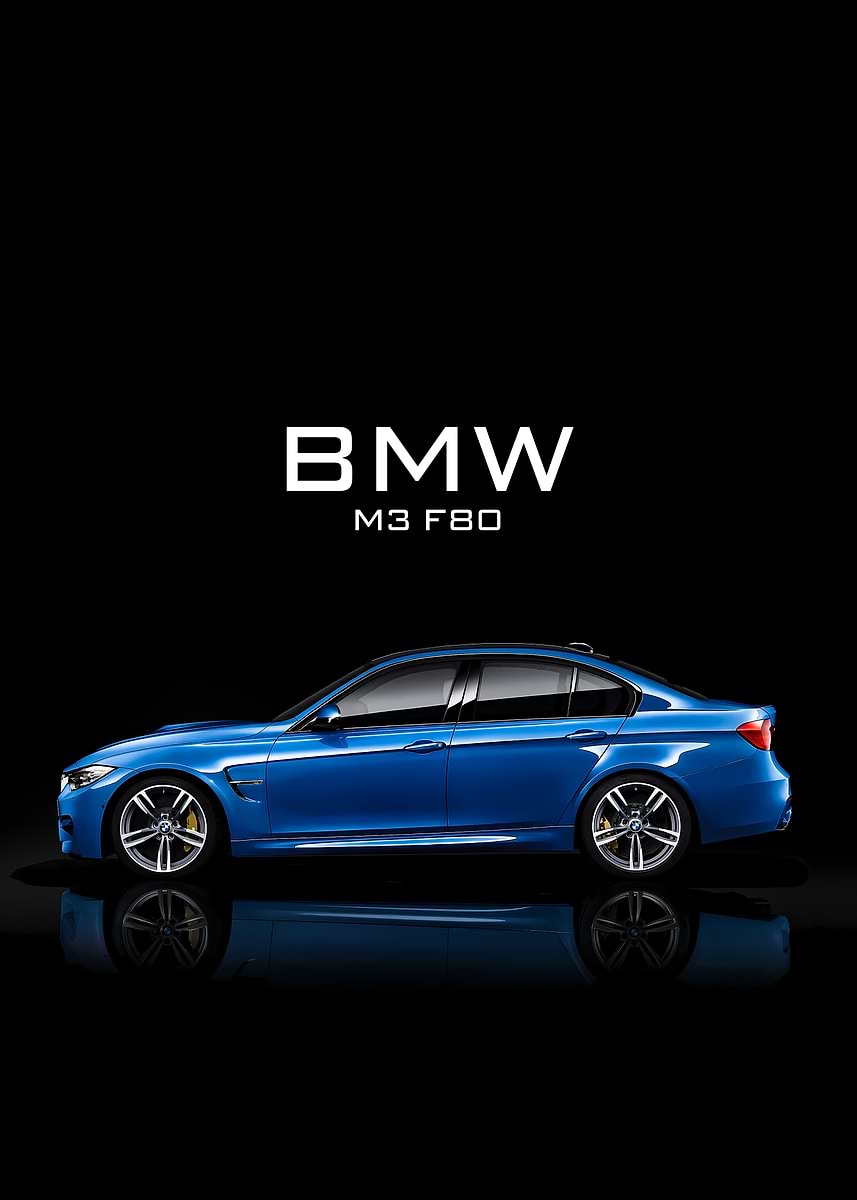 'BMW M3 F80' Poster, picture, metal print, paint by MAD DOG | Displate