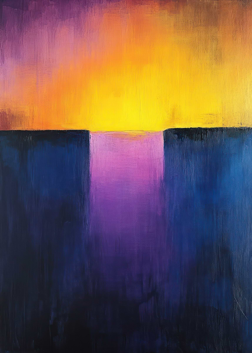 'Abstract Color Block Painting' Poster, picture, metal print, paint by ...