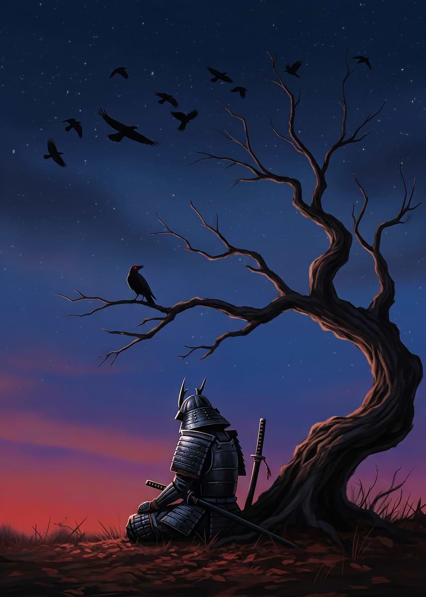 'Fallen Samurai' Poster, picture, metal print, paint by Magic Galaxy ...