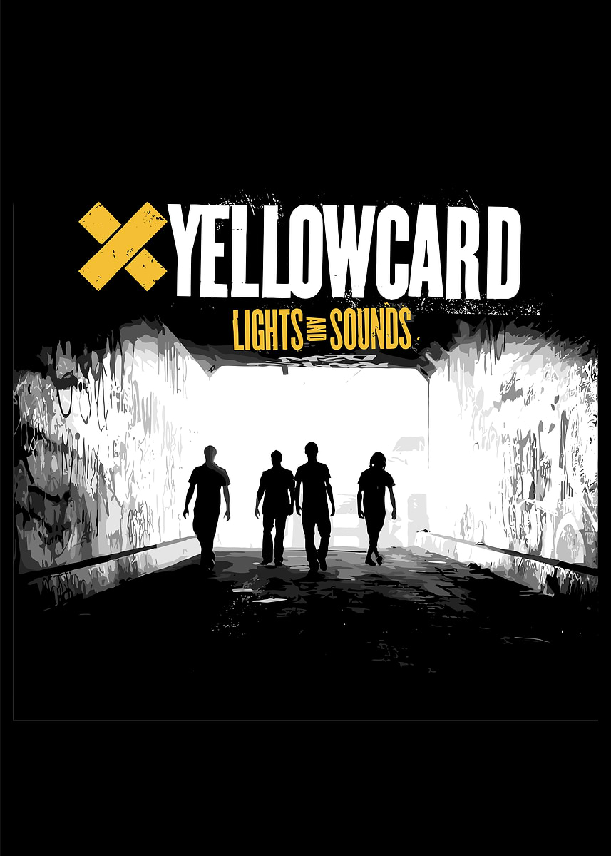 'Yellowcard Lights and Sounds' Poster, picture, metal print, paint by ...