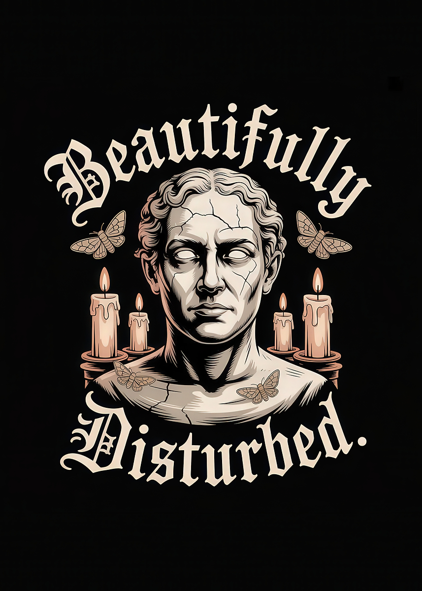 'Beautifully Disturbed' Poster, picture, metal print, paint by ...