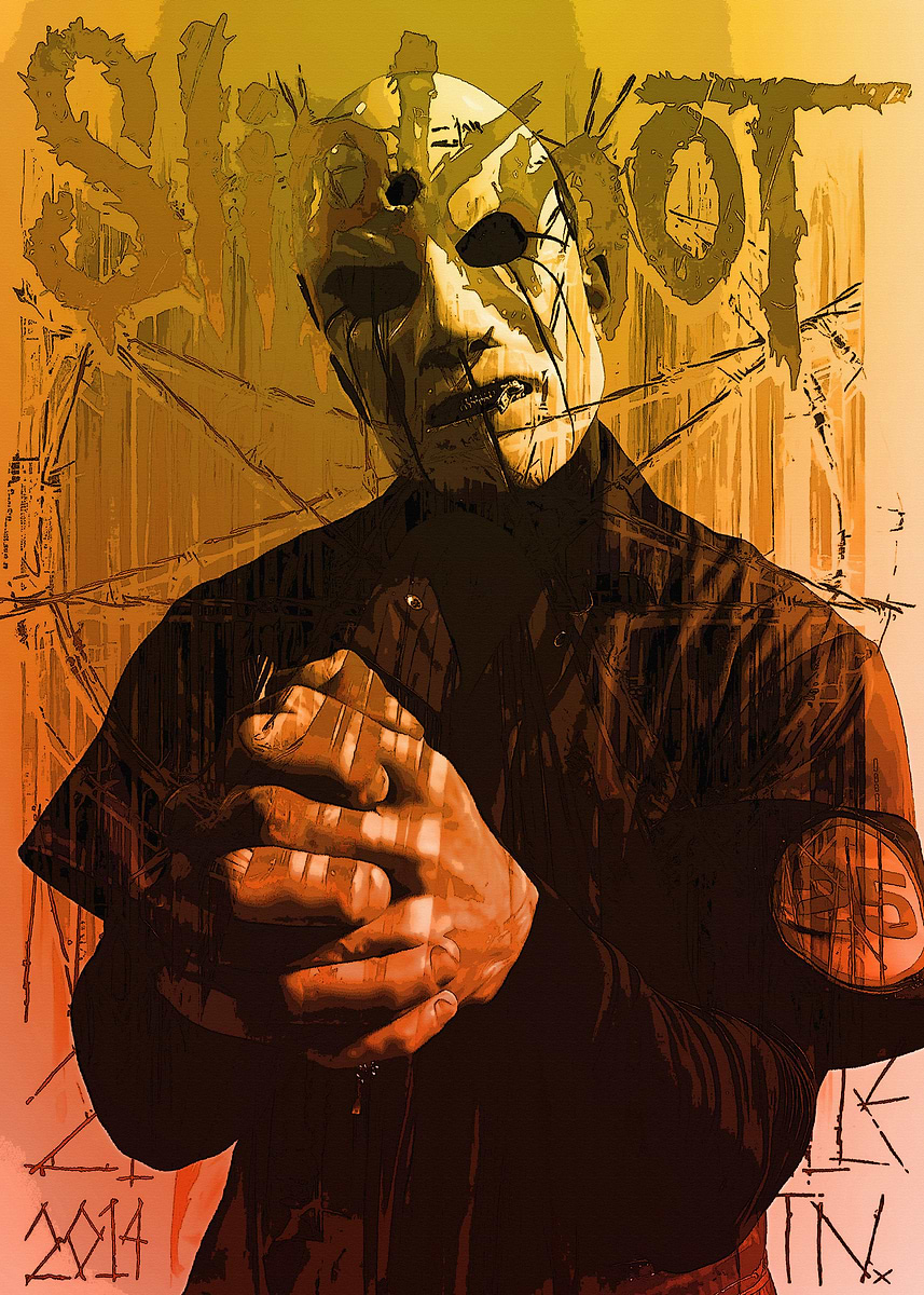 'Slipknot Band Member Portrait' Poster, picture, metal print, paint by ...