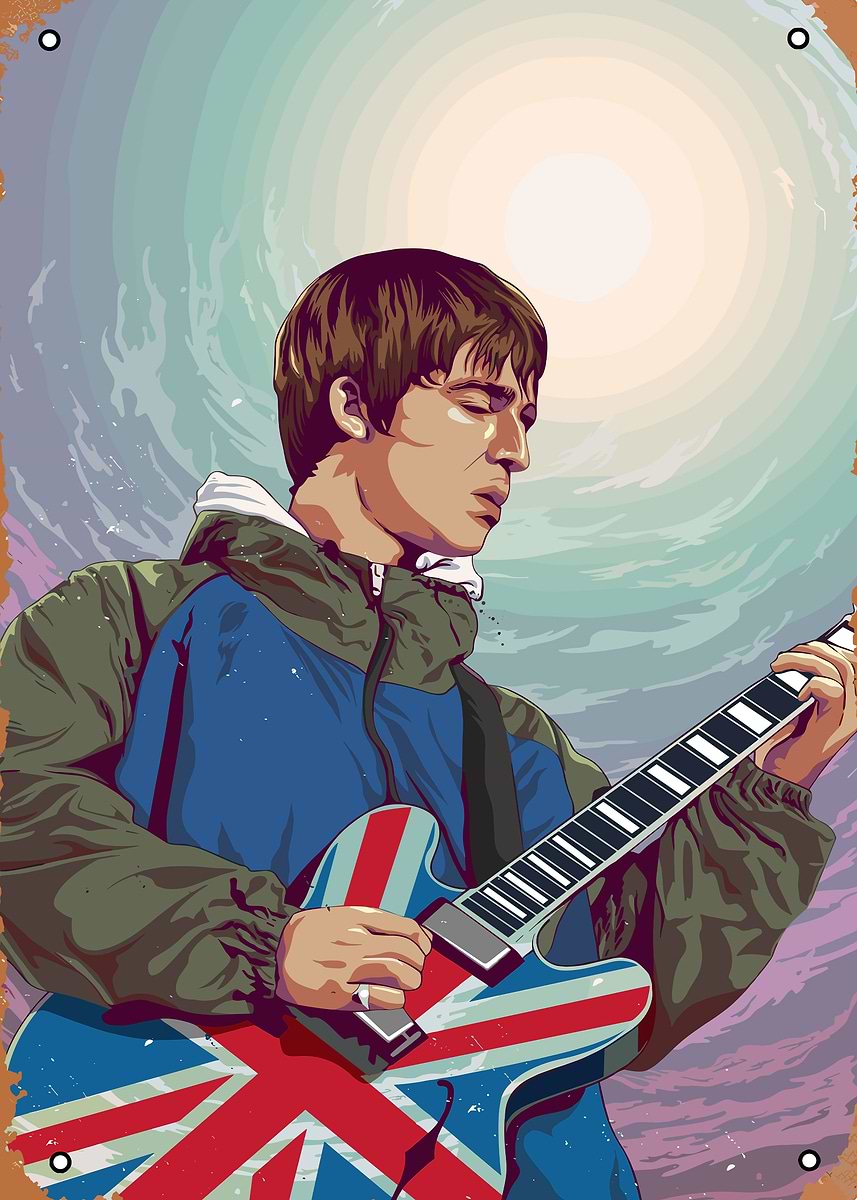'Liam Gallagher' Poster, picture, metal print, paint by Robert smith ...