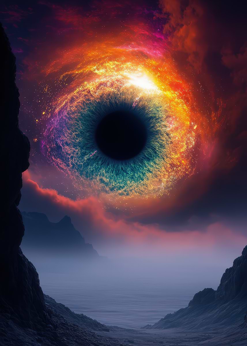 'Cosmic Eye Landscape' Poster, picture, metal print, paint by Ilyrin ...