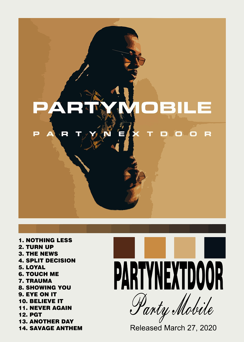 'PARTYNEXTDOOR - PartyMobile Album Cover' Poster, picture, metal print ...