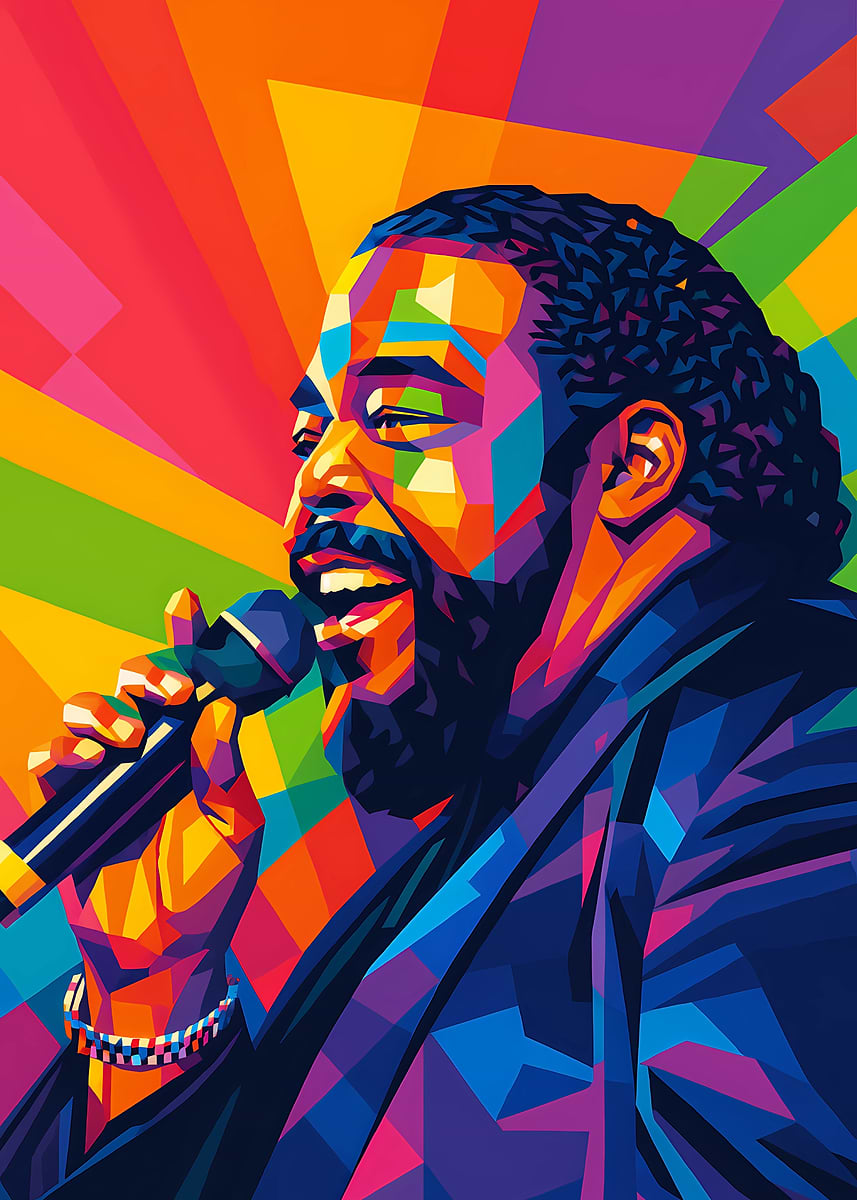 'Barry White Colorful Portrait' Poster, picture, metal print, paint by ...