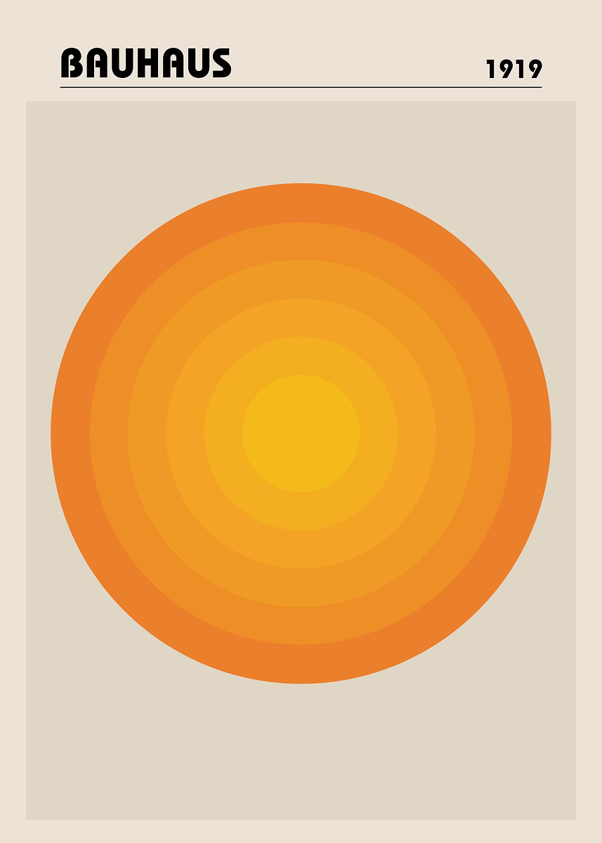 'Bauhaus 1919 Abstract Art' Poster, picture, metal print, paint by ...