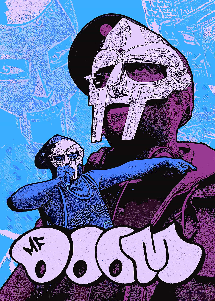 'MF DOOM Illustration' Poster, picture, metal print, paint by Golden ...