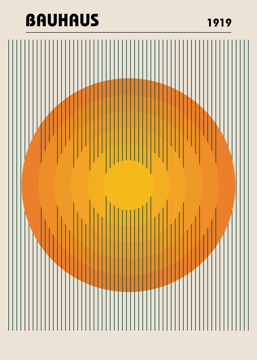 'Bauhaus 1919 Abstract Art ' Poster, picture, metal print, paint by ...