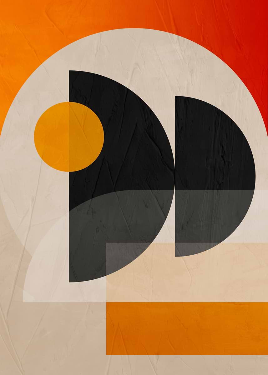 'Abstract Geometric Shapes Art' Poster, picture, metal print, paint by ...