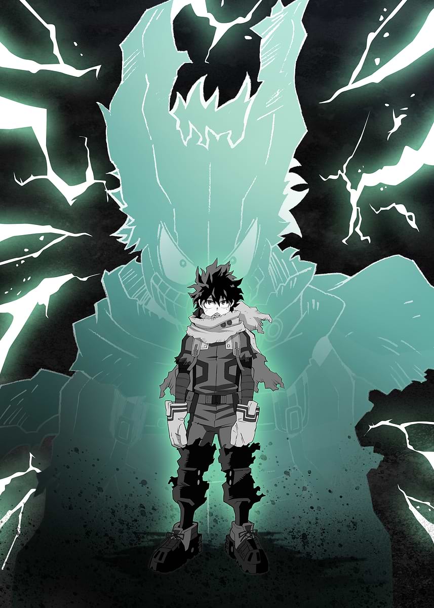 'MHA Dark Deku One For All Unleashed' Poster, picture, metal print ...